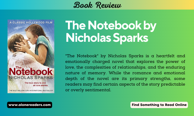 Review of The Notebook by Nicholas Sparks - AloneReaders.com